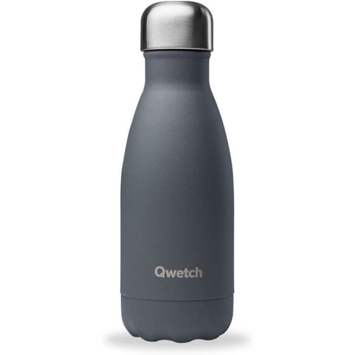 Qwetch - Bouteille Isotherme Granite Gris 260ml - Gourde Nomade Inox ...