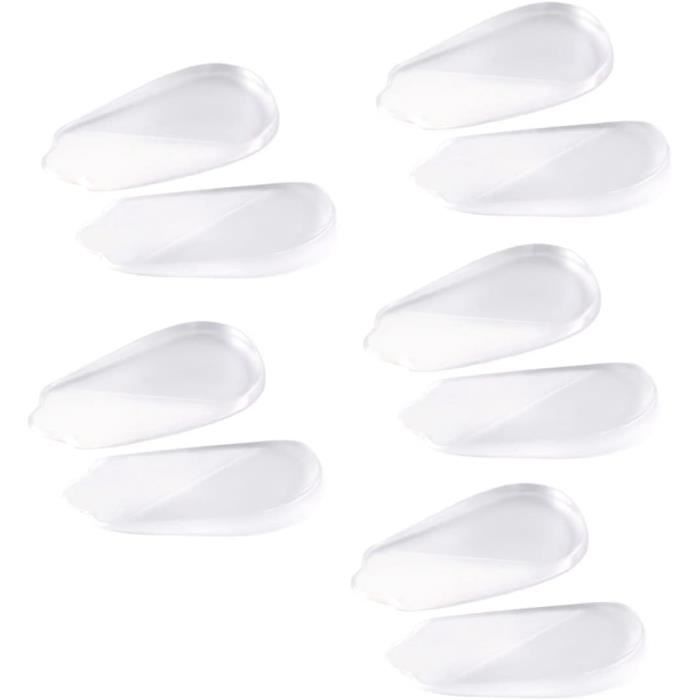 5 Paires De Semelles Orthopédiques Talon Clair Gel Transparent Talon ...