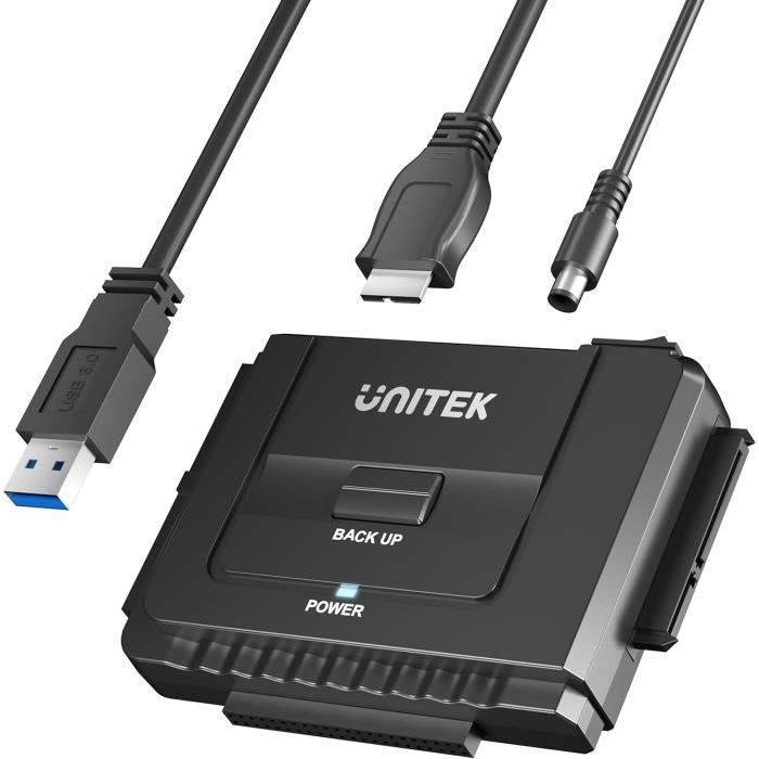 UNITEK IDE SATA USB3.0 Adaptateur Disque Dur Externe pour Universel 2.5 3.5 Pouces HDD SSD ...