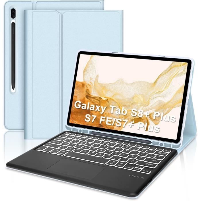 Clavier Avec Trackpad Pour Samsung Galaxy Tab Tab S7 Fe-Tab S7+ Plus ...