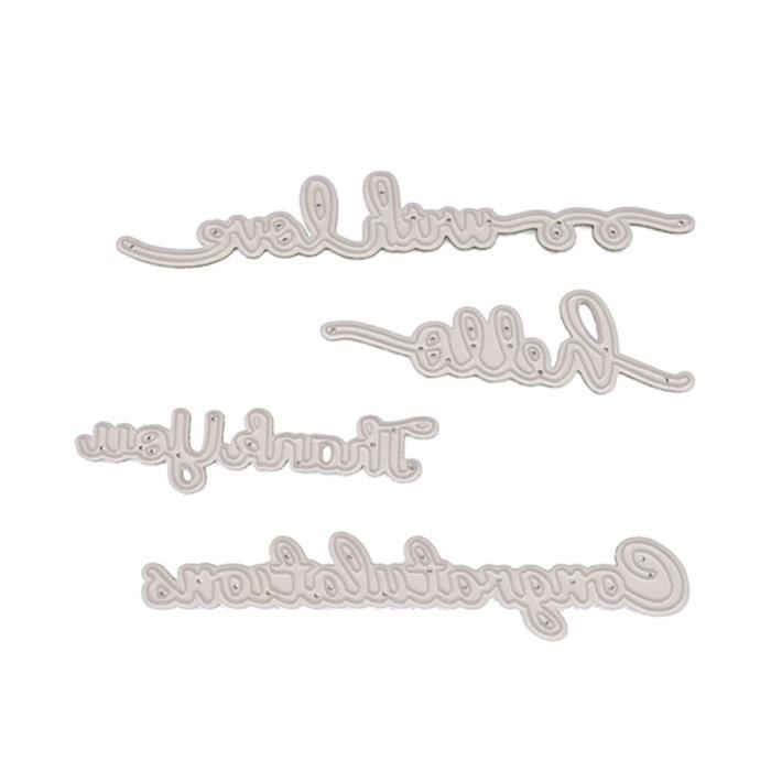 Modèle de coupe bricolage gaufrage matrice de coupe en métal pochoir moule pour album ...