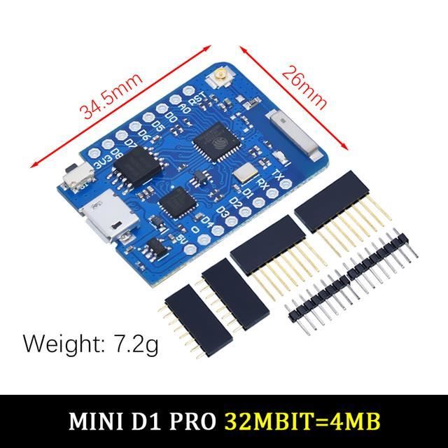 Circuits intégrés,D1 MINI PRO 4M--Wemos D1 Mini Pro V3.0.0, Carte De ... Circuits intégrés,D1 MINI PRO 4M--Wemos D1 Mini Pro V3.0.0, Carte De ...
