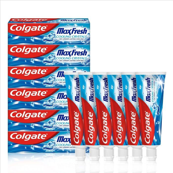 Dentifrice - COLGATE - Max Fresh - Cristaux de menthe - 6 tubes de 75ml ...