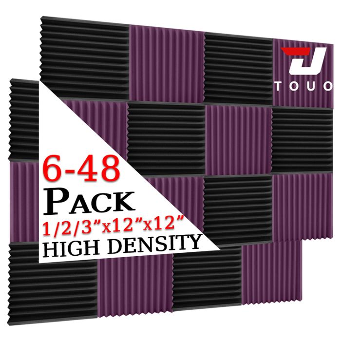 6-24 Pack Studio mousse acoustique Studio de musique feuille ...