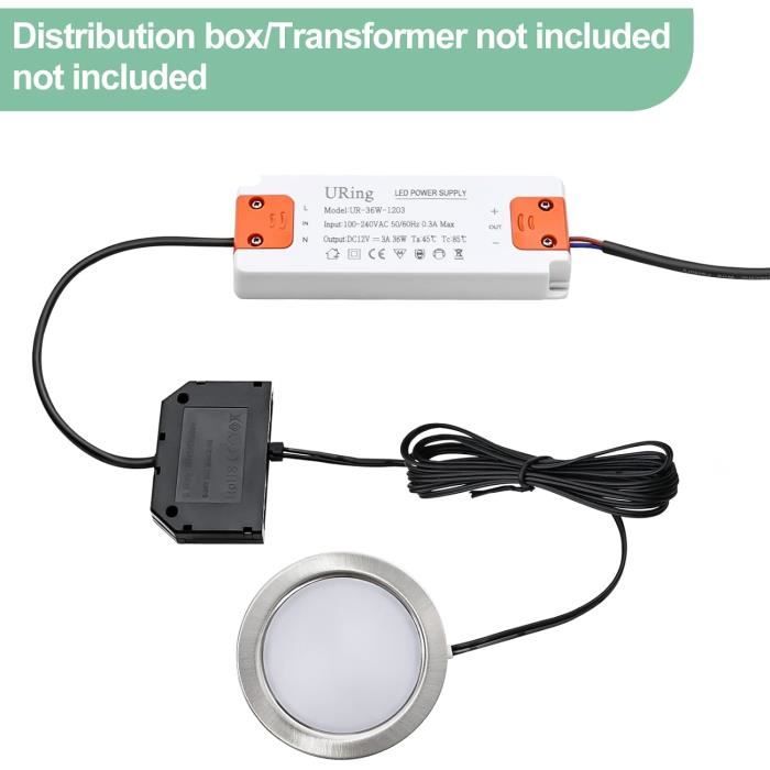 Led Spot 12V Encastrable, Spot Led Encastrable 12V Dimmable 3,5W 3000K ...