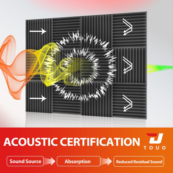 6-24 Pack Studio mousse acoustique Studio de musique feuille ...