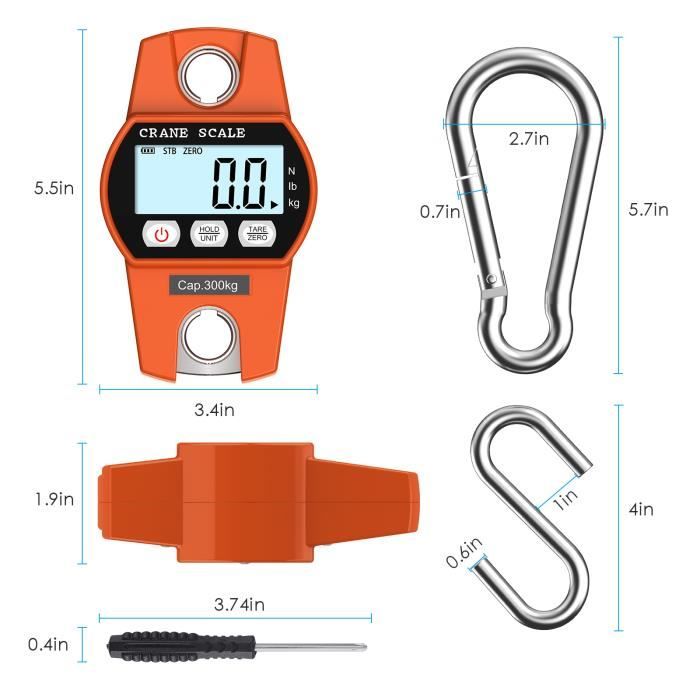 Balance à Crochet Numérique, Pèse Bagage Electronique, échelle de pêche ...