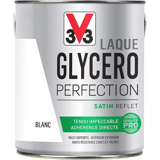 Peinture multi-supports monocouche Laque Glycéro satin, Blanc n°1 2L ...