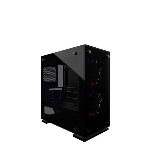 MRED - Boîtier PC Gamer M-ATX - Noir RGB Solar Gun - Cdiscount Informatique