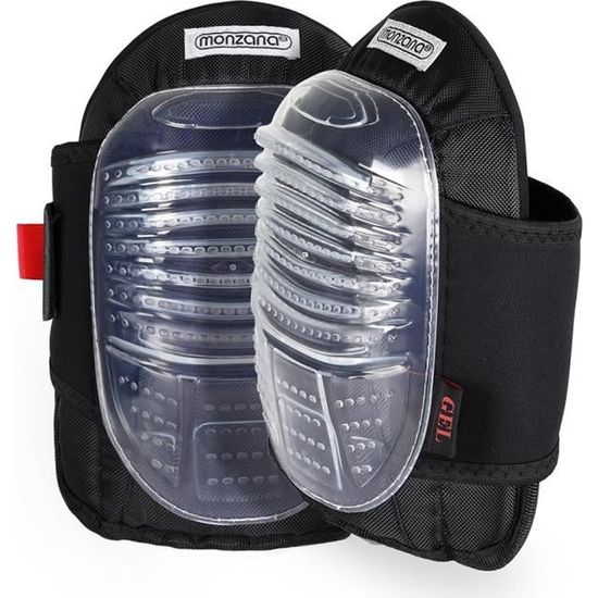 1 Paire de genouillères Protège genoux noir Genouillère avec coussin de ...