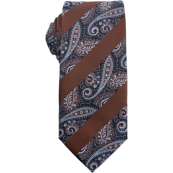 Cravate pour Homme - TRAHOO - À Pois, Plaid, Motif Cachemire - Marron ...