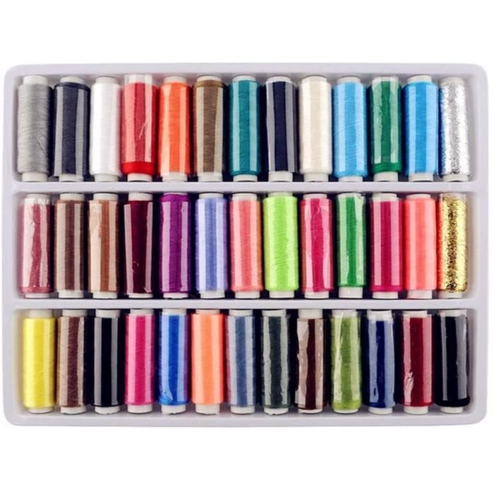 Fils à Coudre,Fils à Broder 39 pièces Multicolore Bobine de Fils en ...