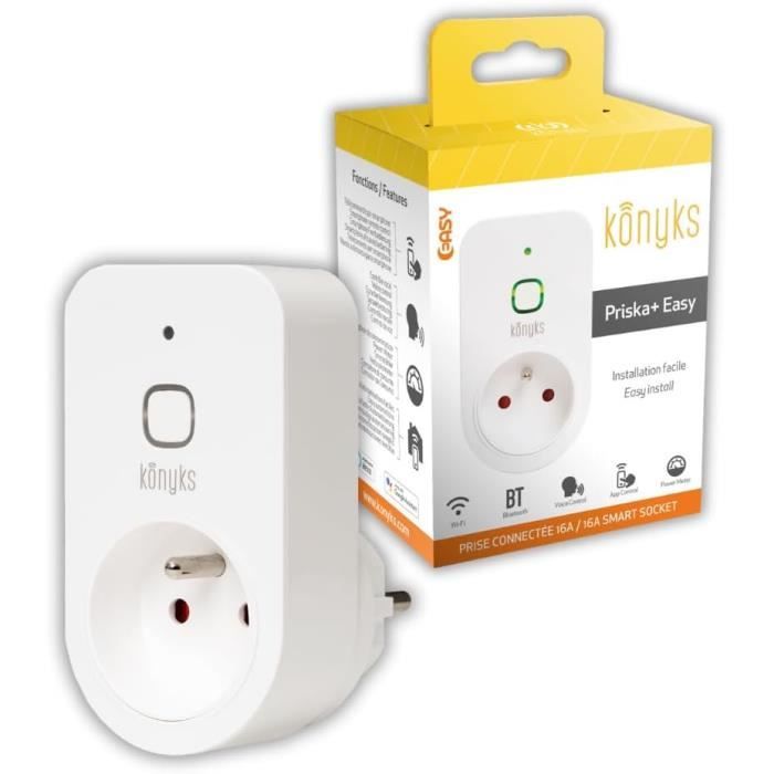 Prise Connectée Priska+Easy Fr - Wifi + Bt, 16A, 3680W, Compteur De ...