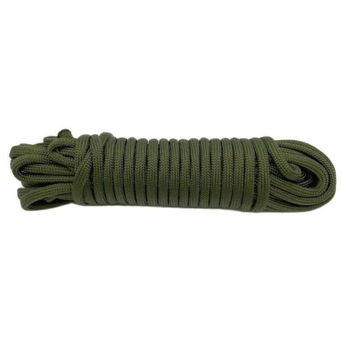 Corde de fixation en polyester tressé vert 7.5m - CORDELETTE DE ...