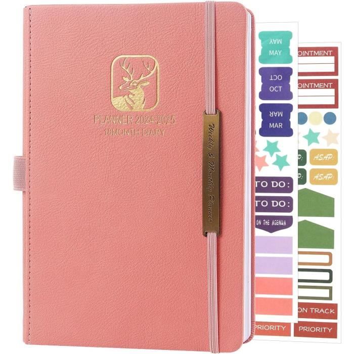 Agenda Semainier 2024 Au Format A5, Couverture Rigide, 18 Mois, De ...