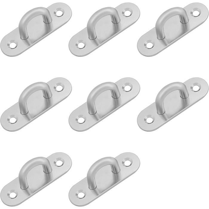 Pontet INOX M8 (Lot de 8) - Crochet Fixation Rectangulaire Robuste en ...
