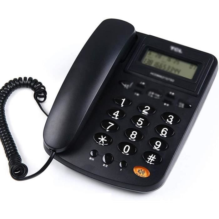 Télé Filaire avec Télé Fixe Gros Bouton De Cristal sans Les Mains De L'hôtel De Bureau À ...