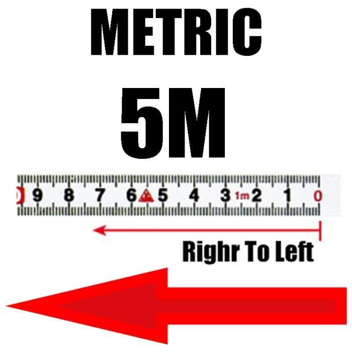 5M-F - Mètre à ruban auto adhésif en pouces et en métrique, échelle de ...