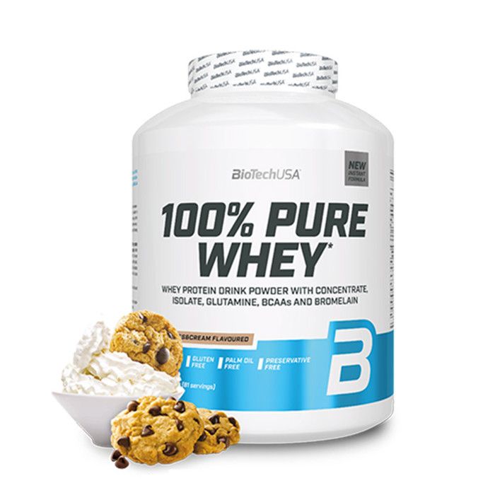 Whey protéine - Biotech USA - 100% PURE WHEY (2,27KG) - Saveur Cookies et Cream - Cdiscount Sport