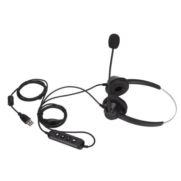 Cuque Casque double face H360D‑USB‑3 Casque professionnel USB Casque ...