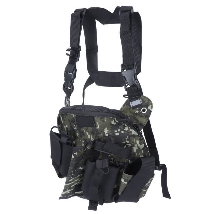 Duokon sac de poitrine radio Harnais de poitrine radio talkie-walkie ...