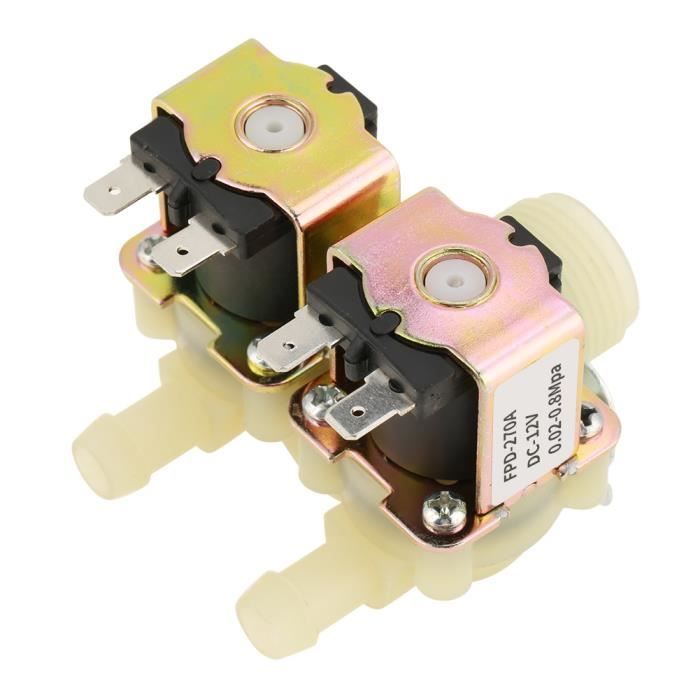 Electrovanne DN20, électrovanne électrique double tête DC12V ...