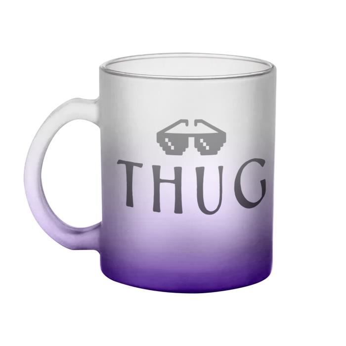 Mug en Verre Violet - Thug Life Humor Meme - Cdiscount Maison