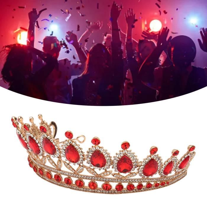 Fafeicy Couronne de cheveux Couronne rouge rétro demi-cercle ...