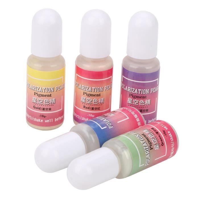 Fdit Pigment de résine Époxyde Pigment Set, 5 bouteilles/Set Étoile ...