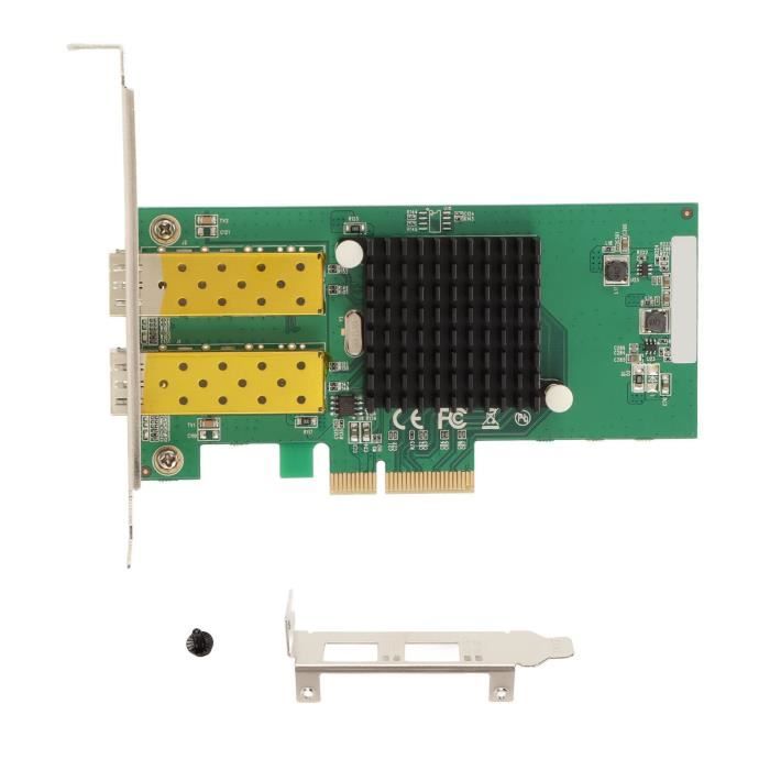 Fdit Carte Ethernet Pcie Carte R Seau Pcie Double Port Sfp Mbps Ieee Ad Carte