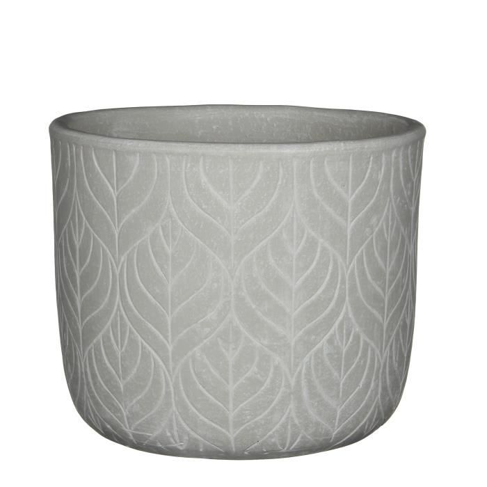 MICA Cache pot rond intérieur Philo - Blanc cassé - 22,5 xØ25,5 cm ...