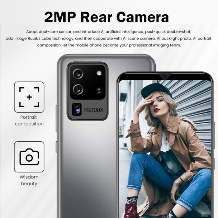 S25U Smartphone 6,1 pouces 1 + 8G Smartphone Android ultra-mince grand ...