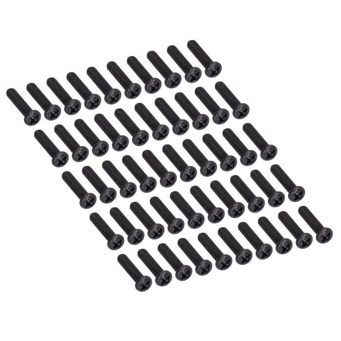 SALUTUYA Vis mécanique à tête cylindrique en acier 50pcs DIN 7985 vis à ...