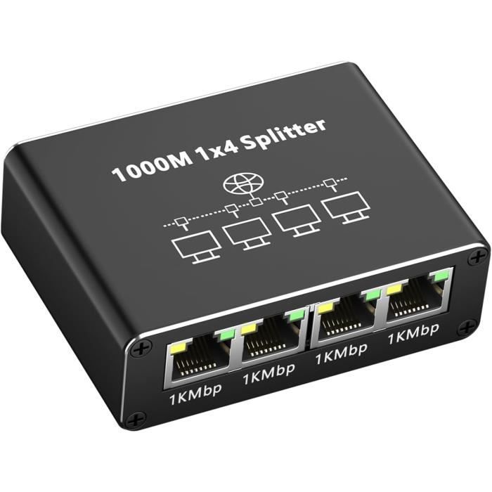 Switch Rj45 4 Ports 1000Mbps Switch Ethernet, Hub Rj45 Multiprise ...