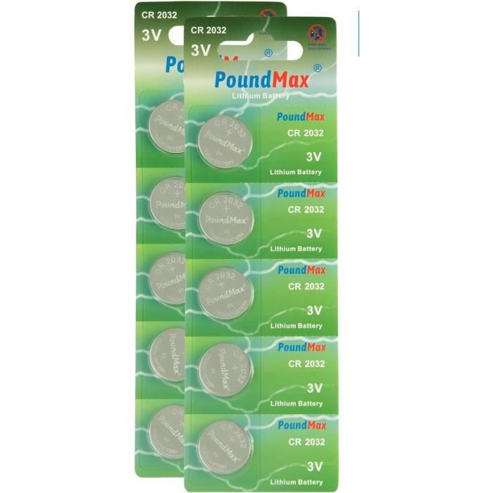 10 X Piles Cr2032 Piles Bouton Au Lithium 3 V[J1372] - Cdiscount Jeux - Jouets