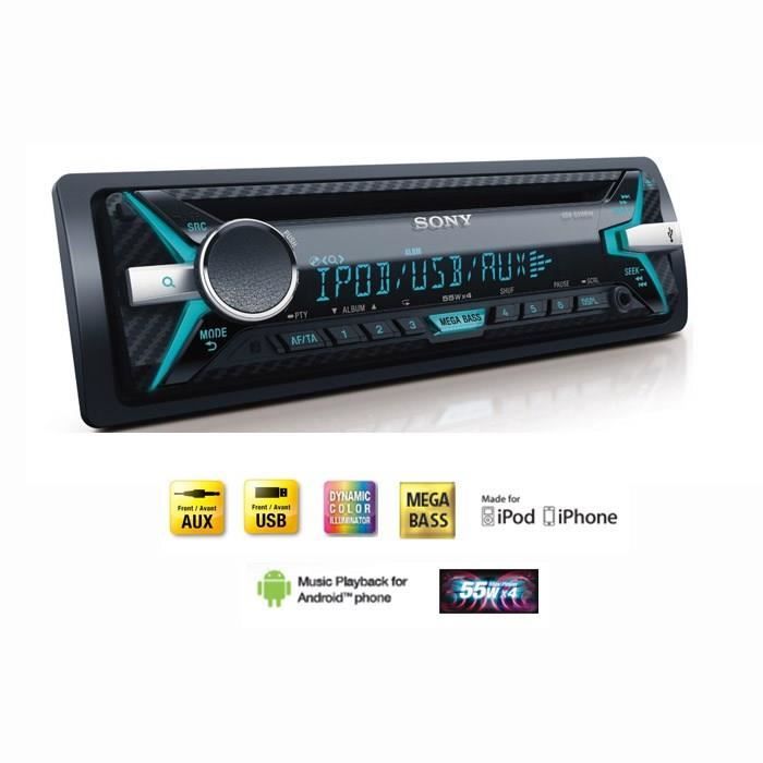 SONY CDX-G3100UV Autoradio iPod USB CD AUX - Cdiscount Auto