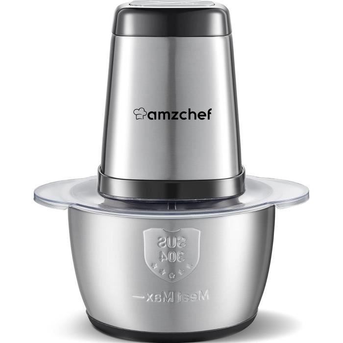 Hachoir a viande-AMZCHEF-1.5L hachoir électrique avec bol en acier ...