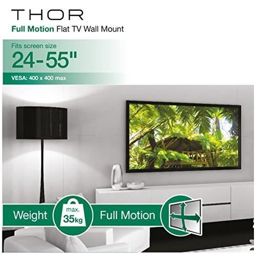 Thor Full Motion Support de Montage Mural avec inclinable et pivotant ...