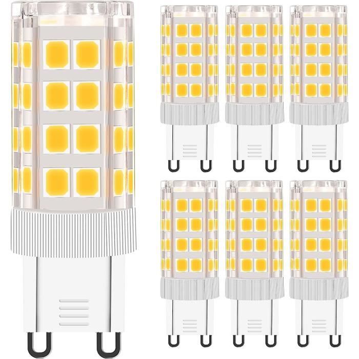 Ampoule Led G9, 5W Blanc Chaud 3000K Lampe Led G9,Equivalent 40W 50W Halogène Lumière,Économie D ...