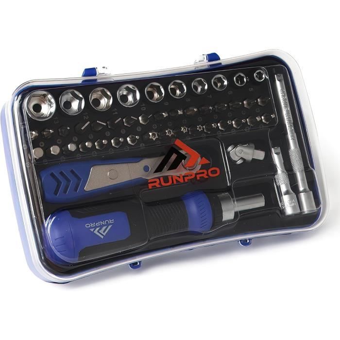Coffret À Outils 47 Pcs Kit De Précision 1-4" Multifonctions Tournevis Magnétique Ergonomique ...