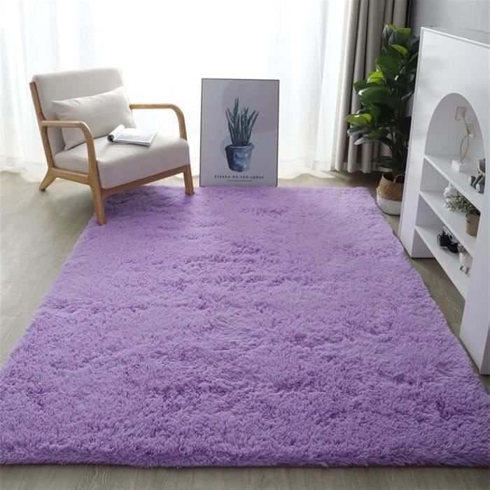 Tapis Rectangle À Poils Longs Doux Et Moelleux, Tapis Décoratif ...