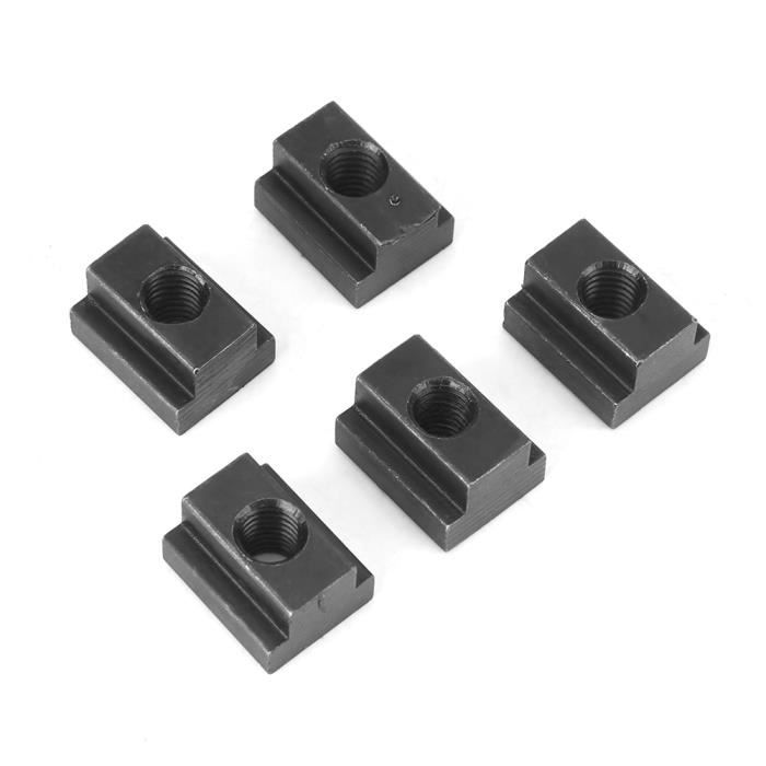 WOH - 45 Écrou en T en acier,Lot de 5 écrous en T finition oxyde noir ...