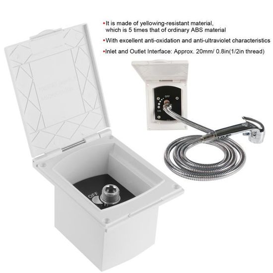 Dilwe cabine de douche pour camping-car Interface d'entrée et de sortie ...