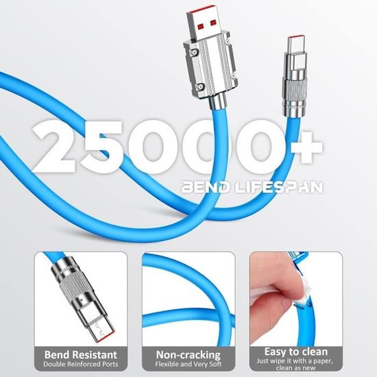 Câble Usb C Charge Rapide Pour Redmi Note 13 Pro 13C 12 11S,Câble Usb ...