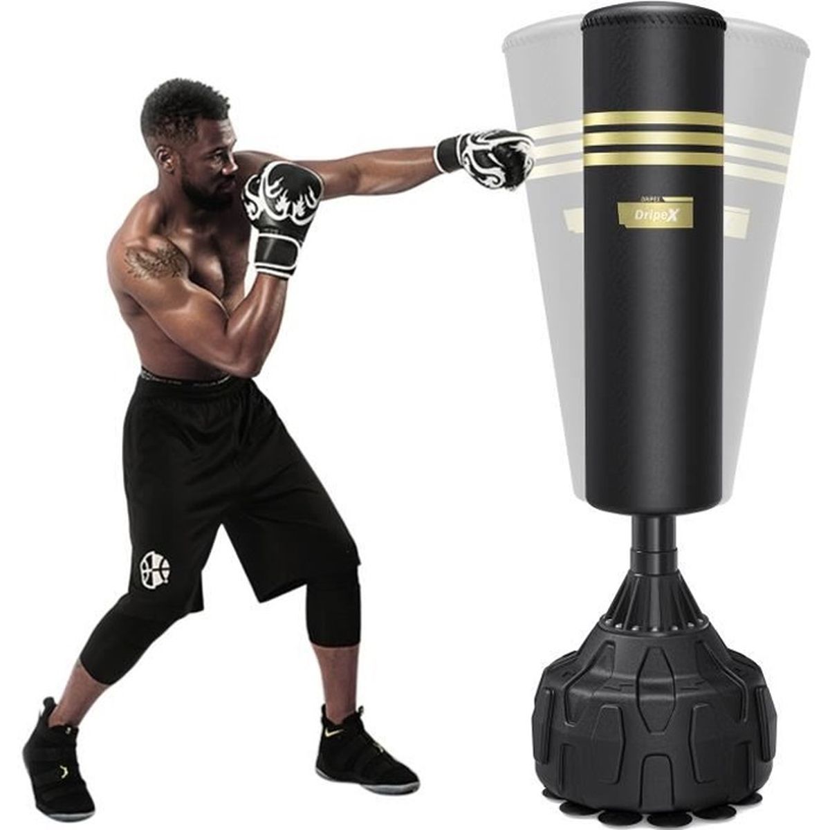 Dripex sac de frappe de boxe sur pied adulte 165 cm punching ball avec ...