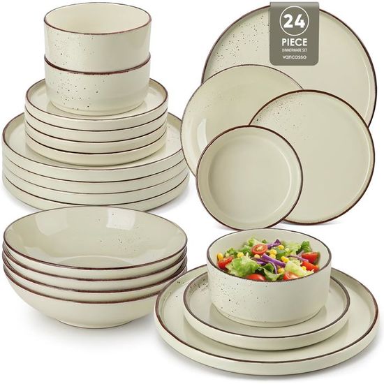 Vancasso NAVIA Service de Table 24 Pièces pour 6 Personne, Set ...