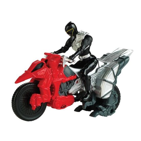 POWER RANGERS Moto Raptor + Figurine 12cm Noir - Cdiscount Jeux - Jouets