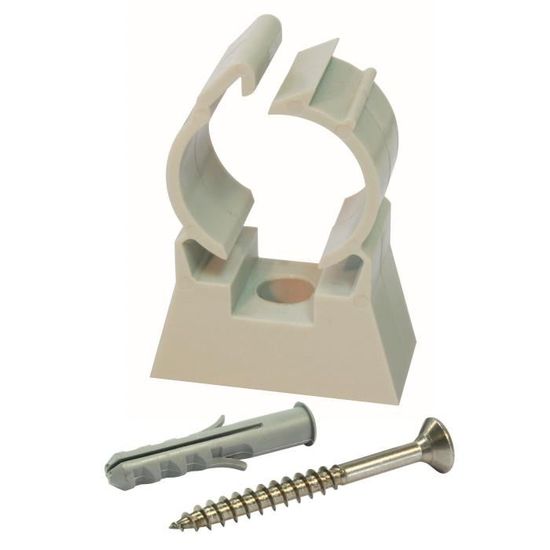 SOMATHERM Lot de 10 Clips de fixation Simple Plastique - Avec vis et ...