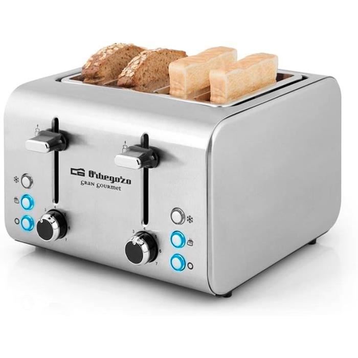 To 8000 Grille-Pain 4 Tranches, Corps En Acier Inoxydable, 7 Niveaux De ...