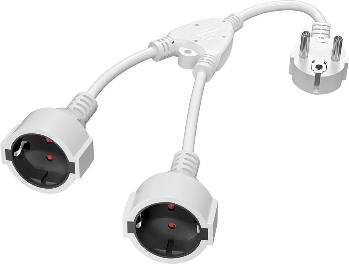 Double Fiche pour Prise, Adaptateur de Prise 2 en 1 (240V/16A) avec ...